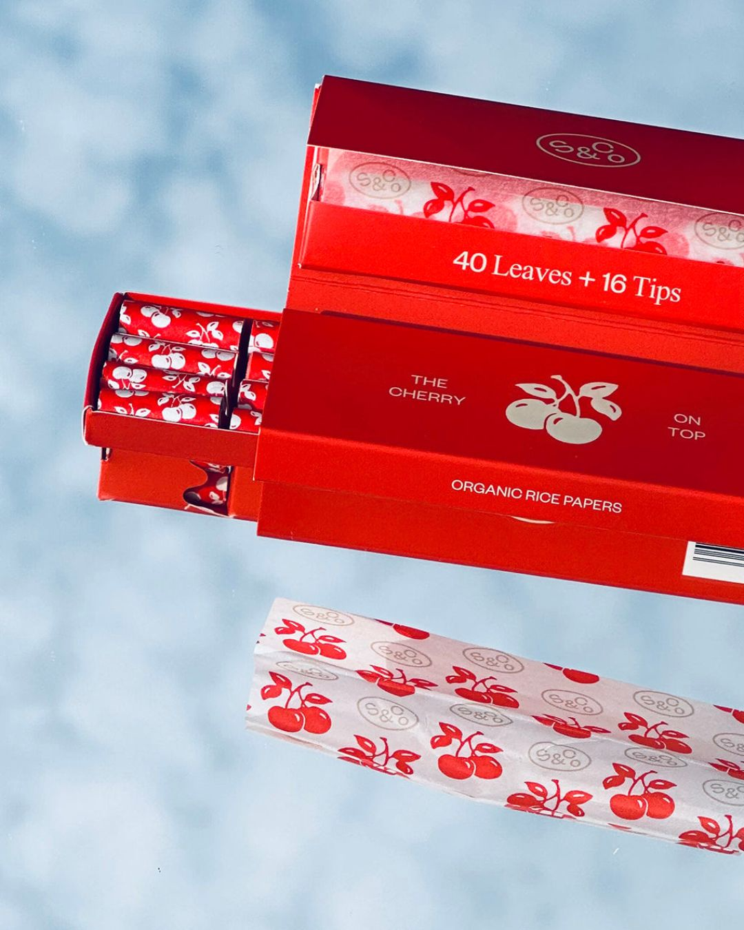 Shop Sackville & Co Organic Cherry Red Rolling Papers - PARA