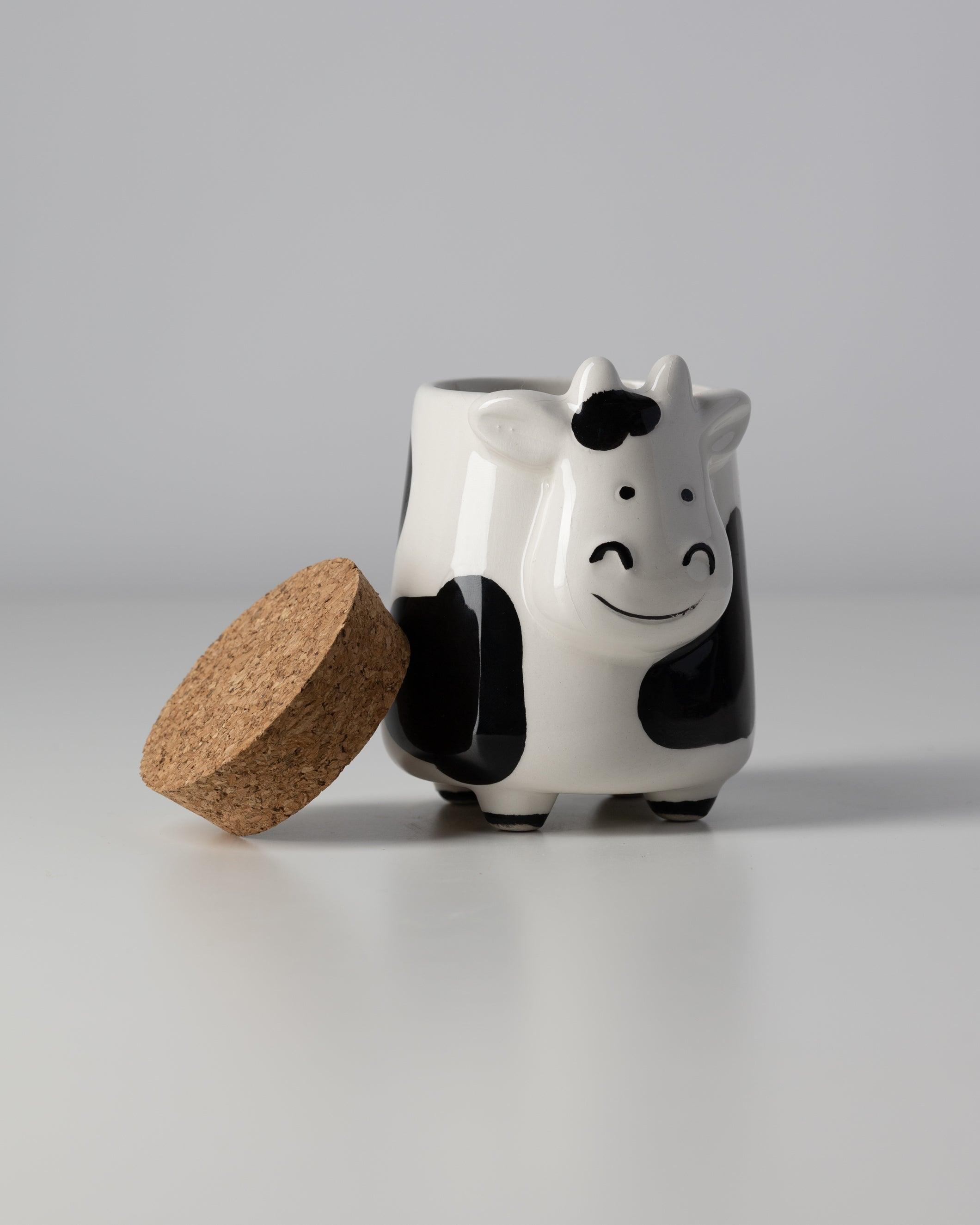 Cow Print Ceramic Stash Jar - Shop PARA - Modern Smoking Accessories