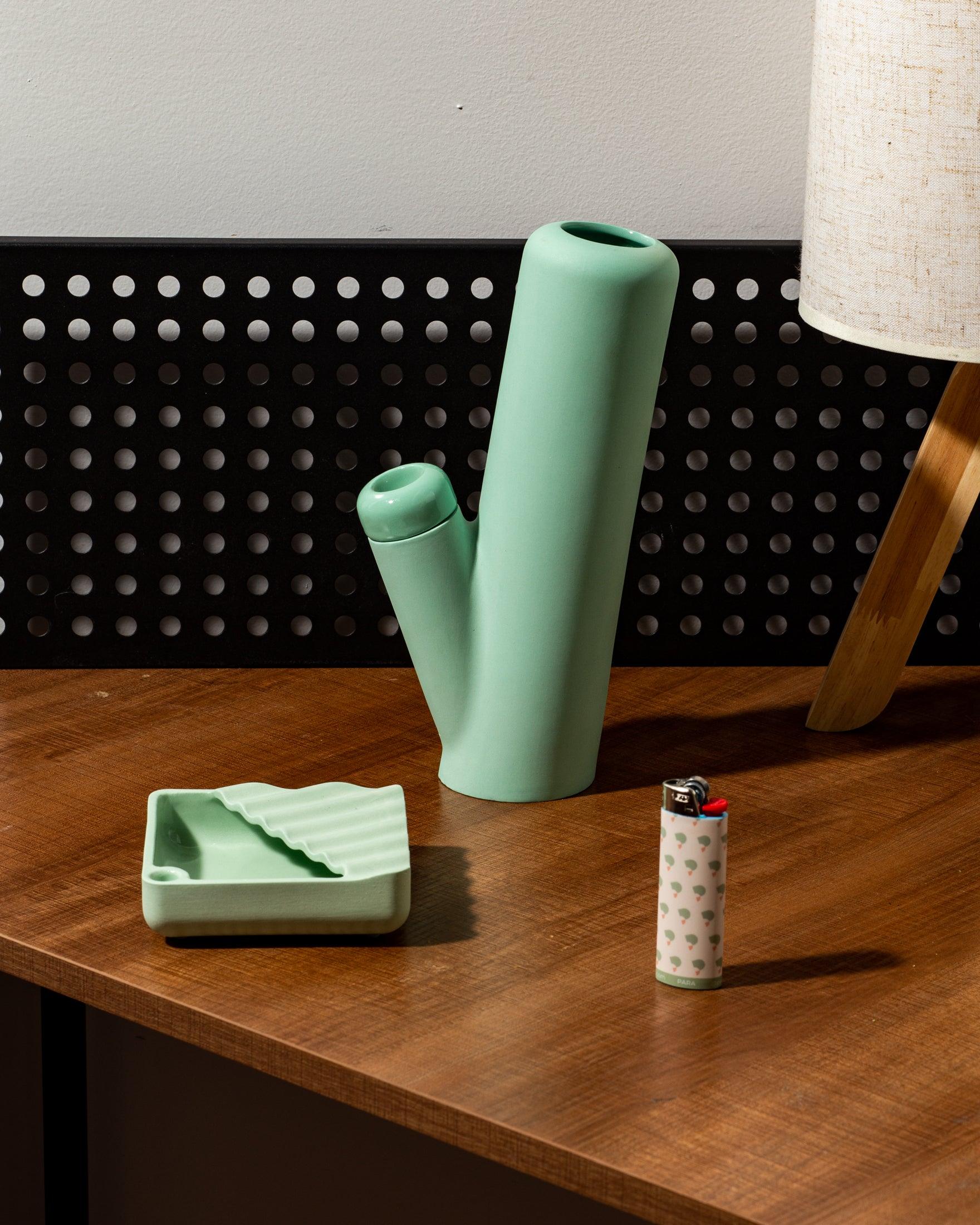 Luxury Modern Ceramic Smoking Bong and Tray Set by Jaunt- Shop PARA